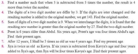 3 Find A Number Such That When 5 Is Subtracted From 5 Times The Number