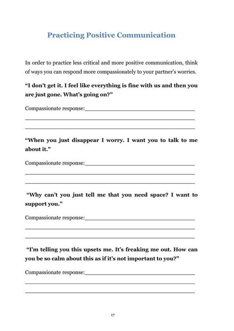 Secure Attachment Worksheets Couples Therapy Worksheets Therapy