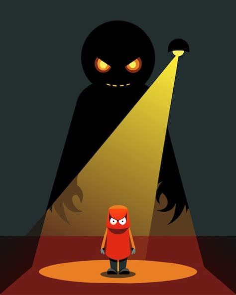 premium vector the jarring contrast of a small figure obscured in the
