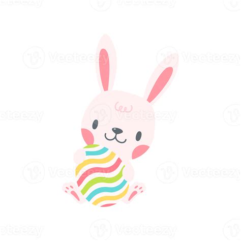 A Little Rabbit Emerges From The Hole Cartoon Decorative Card For