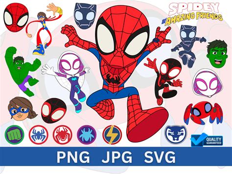 Clipart Spidey And Friends Spidey Digital Download Svg Etsy Canada