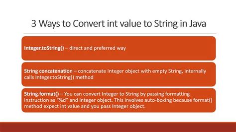 4 Ways To Convert Int Value To String In Java