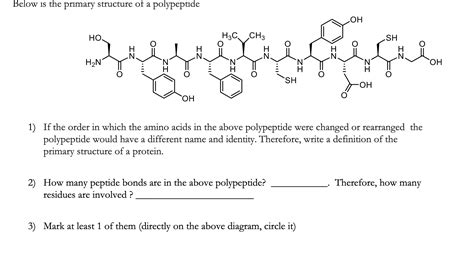 Solved Below Is The Primary Structure Of A Polypeptide 1 If