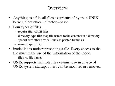 ppt unix file system powerpoint presentation free download id 6015430