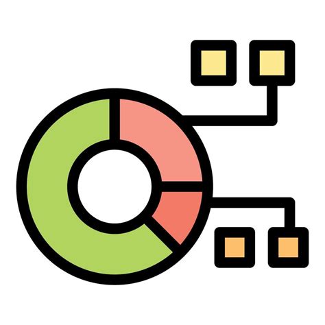 Colorful Pie Chart Connecting To Data Points Representing Market Share Analysis 52736809 Vector