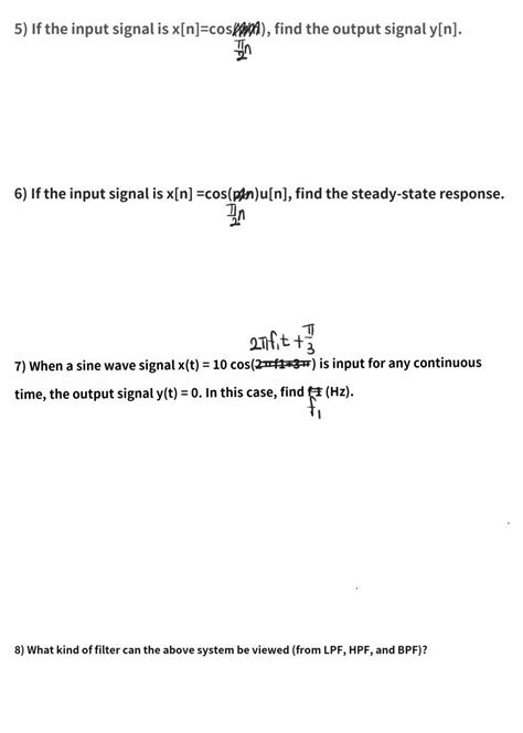 solved answer the lti system expressed by the following