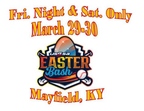 Easter Baseball Bash Mayfield Graves County Tourism Commission