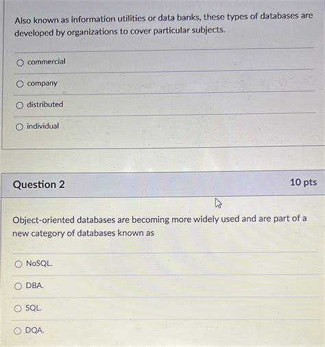 Also Known As Information Utilities Or Data Banks These Types Of