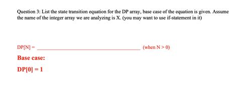 Solved Use Dynamic Programming Concepts To Answer The