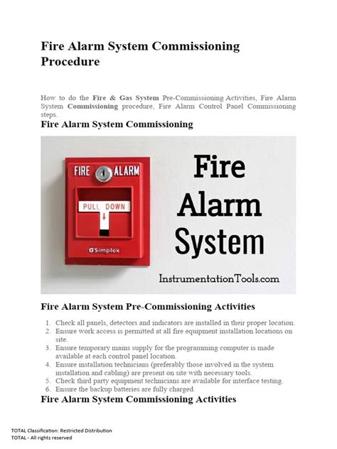 Fire Alarm System Commissioning Procedure Pdf Computer Science Electrical Engineering