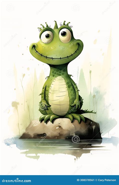 Swamp Royalty A Colorful Cartoon Tale Of An Optimistic Frog And Stock Illustration