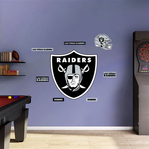 Las Vegas Raiders Realbig Logo Collection Official Nfl Reusable