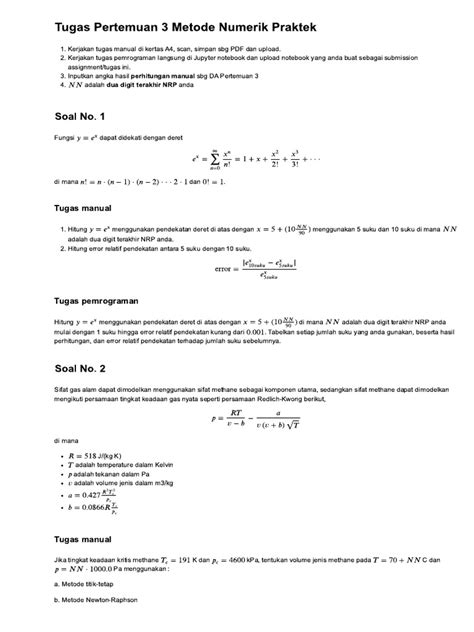 Tugas Week 3 Metode Numerik Praktek Genap 2020 2021