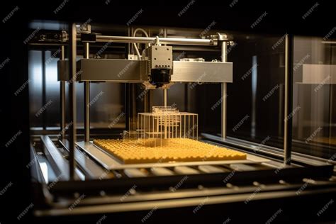 Premium Ai Image A Closeup Of A 3d Printer In Operation Capturing The