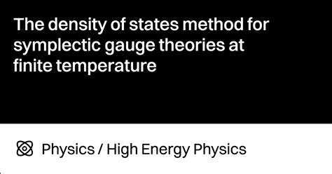 The Density Of States Method For Symplectic Gauge Theories At Finite Temperature