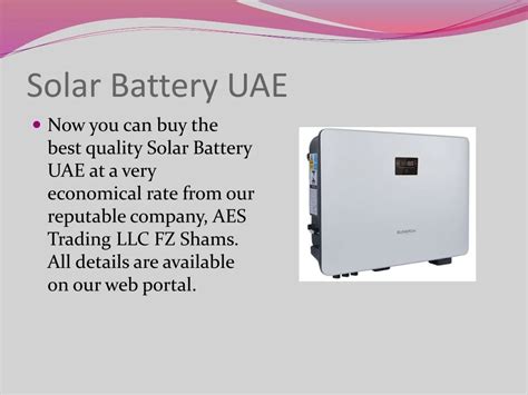 Ppt Solar Battery Uae Powerpoint Presentation Free Download Id