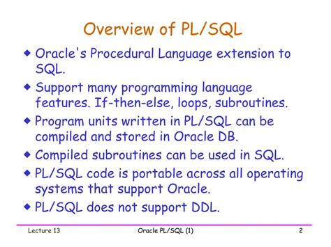 PPT Oracle PL SQL PowerPoint Presentation Free Download ID 6597901