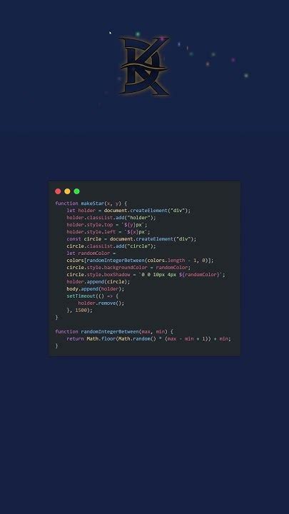 html css js sparkling on mouse move programming coding