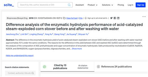 Difference Analysis Of The Enzymatic Hydrolysis Performance Of Acid Catalyzed Steam Exploded