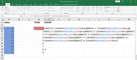How To Calculate Stem And Leaf Plot In Excel Spreadcheaters