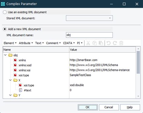 Specifying Complex Parameters Testcomplete Documentation