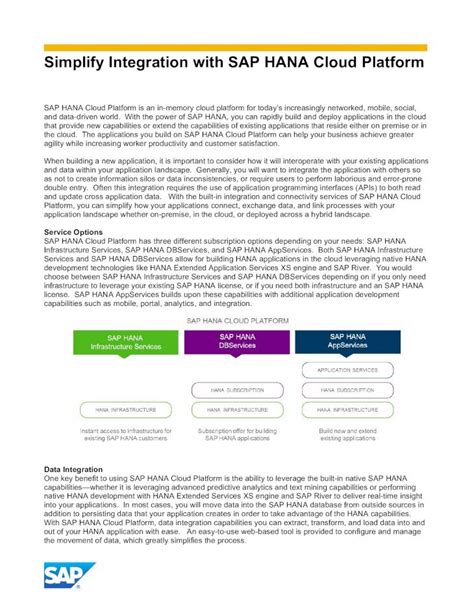 Pdf Simplify Integration With Sap Hana Cloud Platform Dokumen Tips