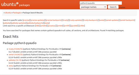 python 3 5 ubuntu 16 04 python3 5 pyaudio 0 2 9 or later is required