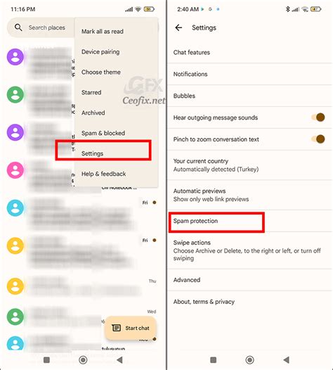 Enable Spam Protection In Messages On Android