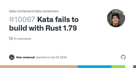 Kata Fails To Build With Rust Issue Kata Containers Kata Containers GitHub