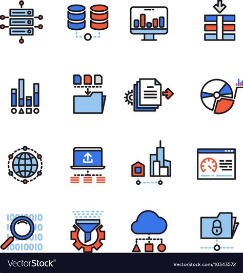 Web Security Cloud Computing Technology Big Data Vector Image