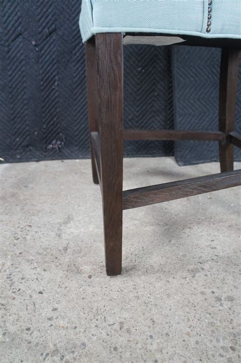 3 Restoration Hardware Rh Martine Tufted Blue Bar Counter Stools 42