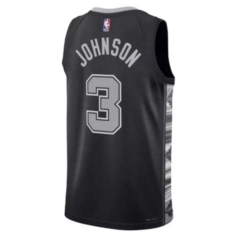 2022 23 San Antonio Spurs Keldon Johnson 3 Black Jersey Soccer