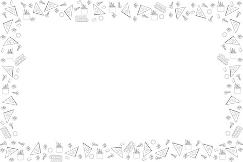 School Supplies Page Border