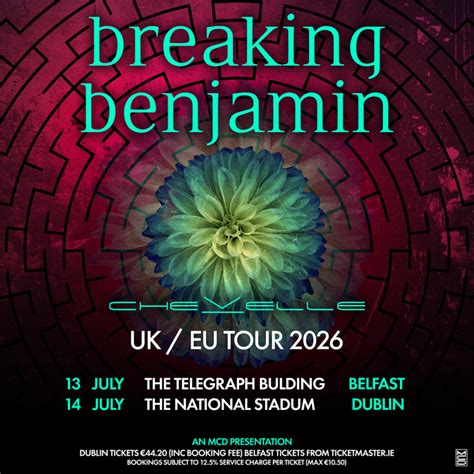 Breaking Benjamin The Telegraph Building Belfast 13 July 2026