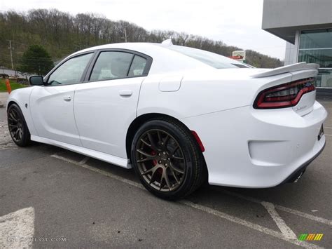 2017 Dodge Charger Hellcat White With Blue Stripes