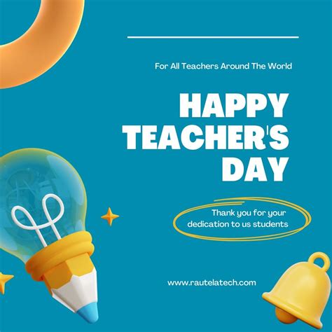 Rautela Technologies On Linkedin Happy Teacher Day