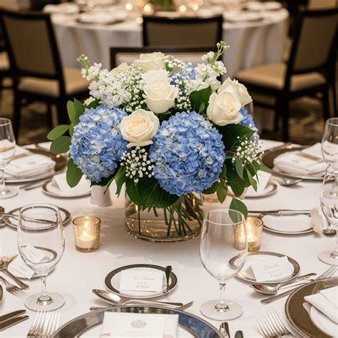 Blue And White Elegance Wedding Centerpiece Vip Floral Las Vegas Florist And Flowers Delivery
