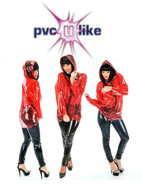 Pvc U Like Fashion Regenjacke Rot Regenmantel Regenjacke Mantel