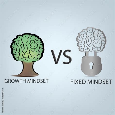 Vector Growth Mindset Vs Fixed Mindset Stock Illustration Adobe Stock
