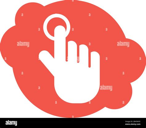 hand touching block style icon stock vector image and art alamy