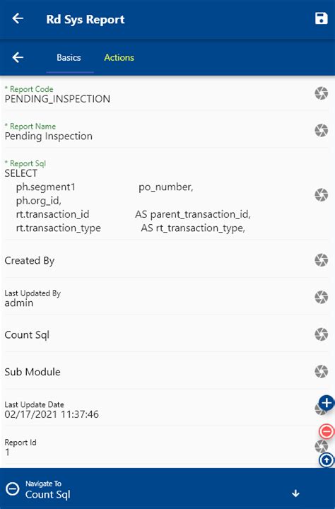 EBS Reports RikData OneApp