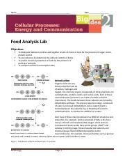 Understanding Food Analysis Differentiating Nutrients And Course Hero