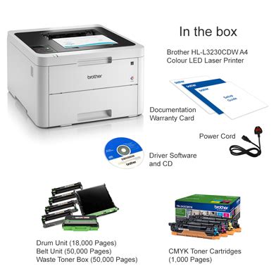 Brother Hl L3230cdw A4 Colour Led Laser Printer Hll3230cdwzu1