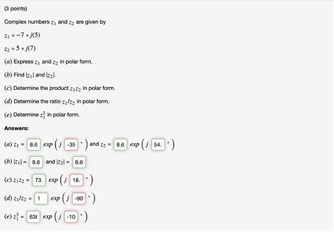 Solved points Complex numbers Zī and z are given by Zi Chegg com