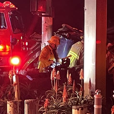 Breaking Overturned Vehicle On Pch And Las Flores La County Fire