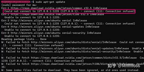 linux apt get update err could not connect to xxx connection