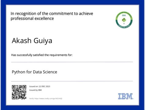 Pythonprogramminglanguage Ibm Analyticalskills Badgeofhonour Datascientist Akash Guiya