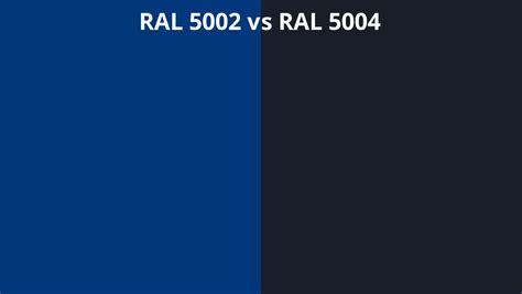 Ral 5002 Vs 5004 Ral Colour Chart Uk