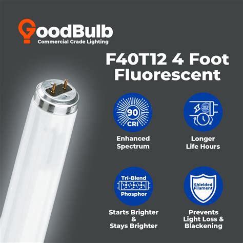 F40t12 950 40 Watt 48 Inch T12 Fluorescent Light Bulb 5000k Pure W