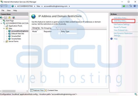 How To Block Traffic From A Domain In Iis Accuwebhosting
